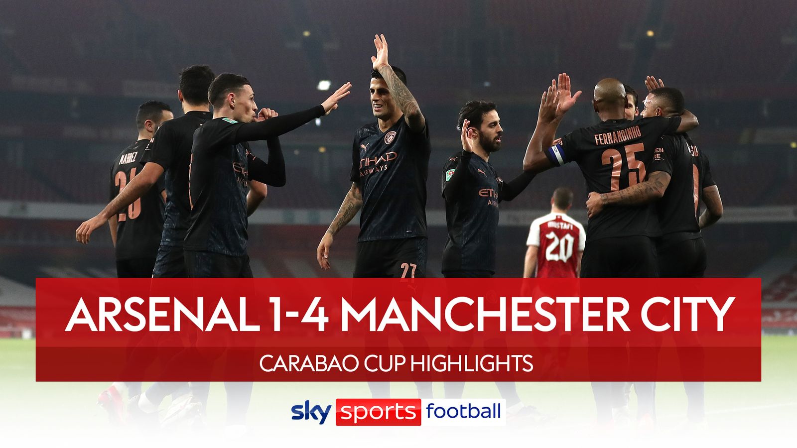 Arsenal 1 - 4 Man City - Match Report & Highlights