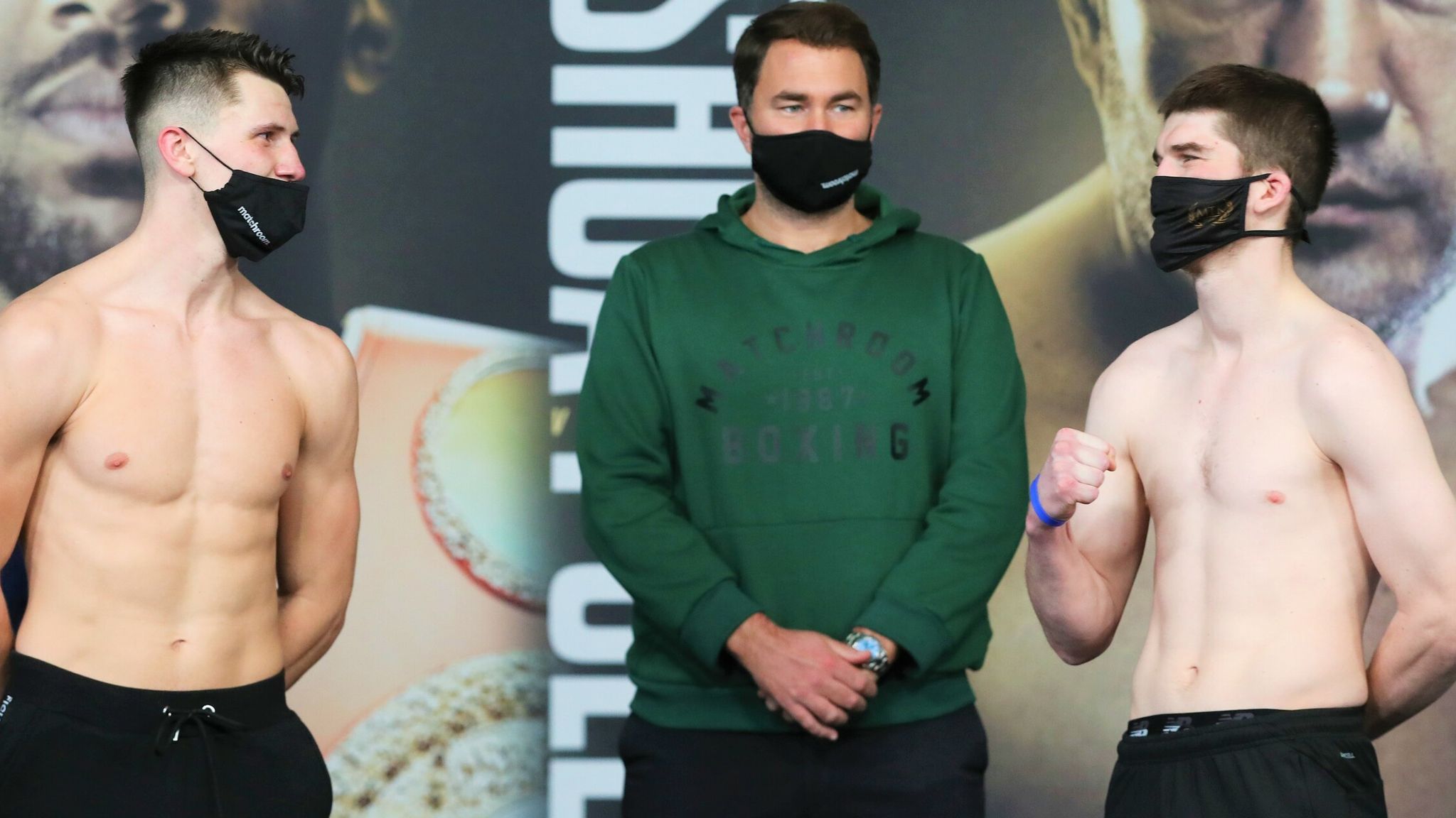 Joshua vs Pulev: Anthony Joshua points in face of Kubrat Pulev during ...