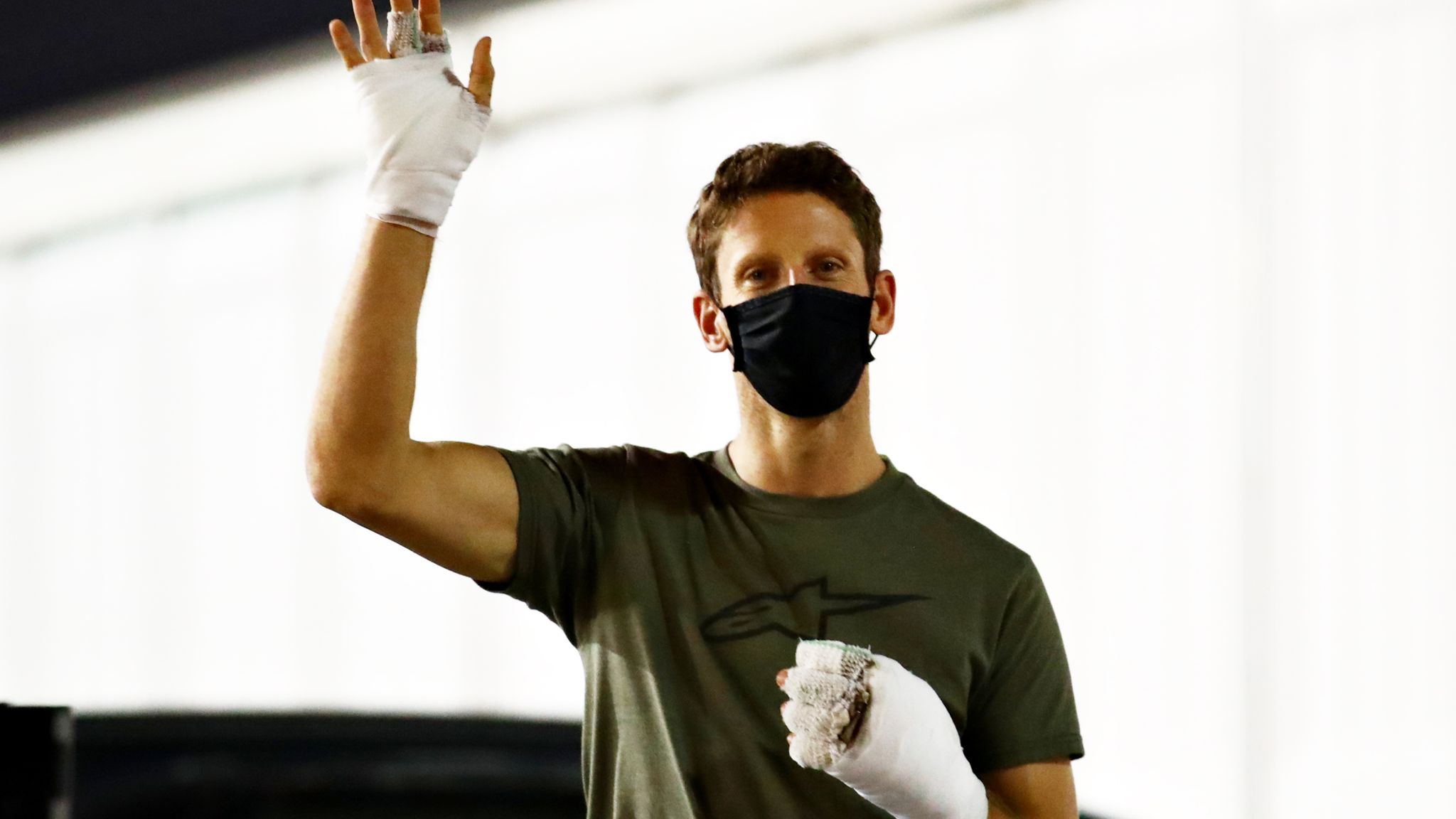 Romain Grosjean returns to Bahrain track just four days after horror F1 ...