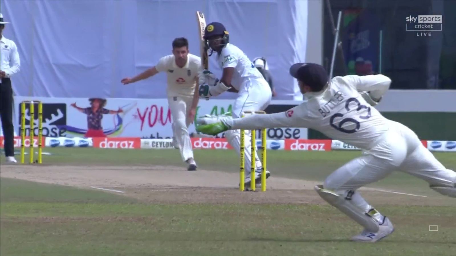 Buttler takes flying leg side catch! | Cricket News | Sky Sports