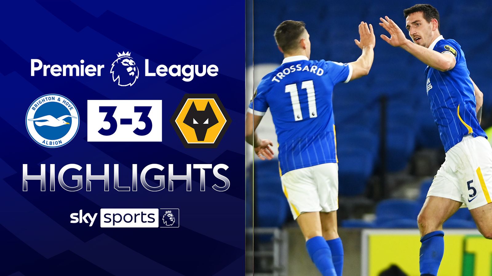 Brighton, Wolves play out six-goal thriller | Football News | Sky Sports