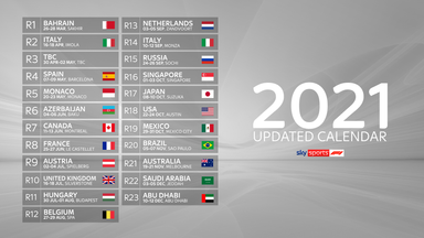 Formula 1 in 2021: Revised calendar for record 23-race season revealed ...