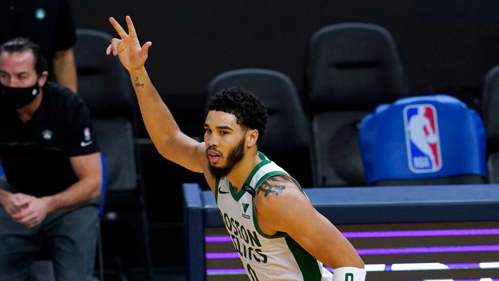 Tatum hits nice step-back 3 | NBA News | Sky Sports