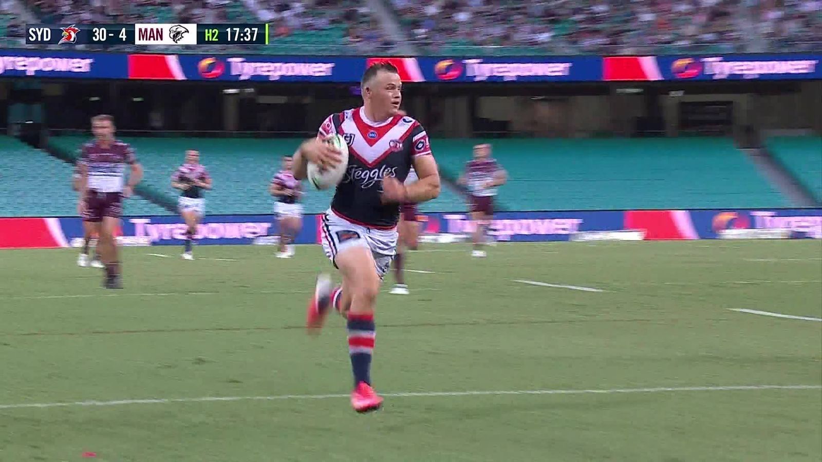 Brett Morris Scores his 11th NRL Hat-Trick for the Roosters | Rugby ...