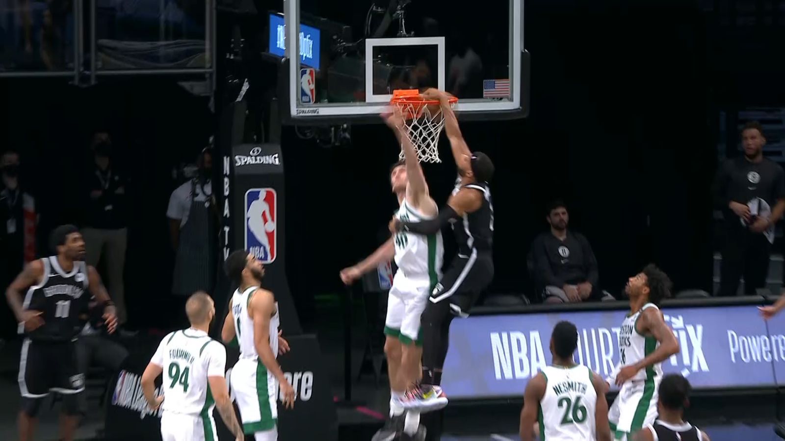 Brown posterizes Kornet with huge dunk! | NBA News | Sky Sports