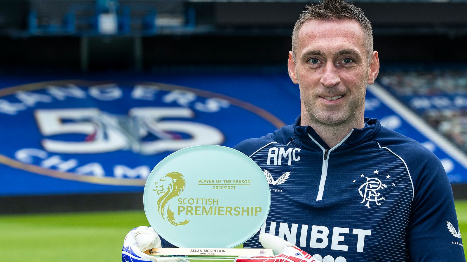 Allan McGregor: Rangers goalkeeper named SPFL Premiership Player of the ...