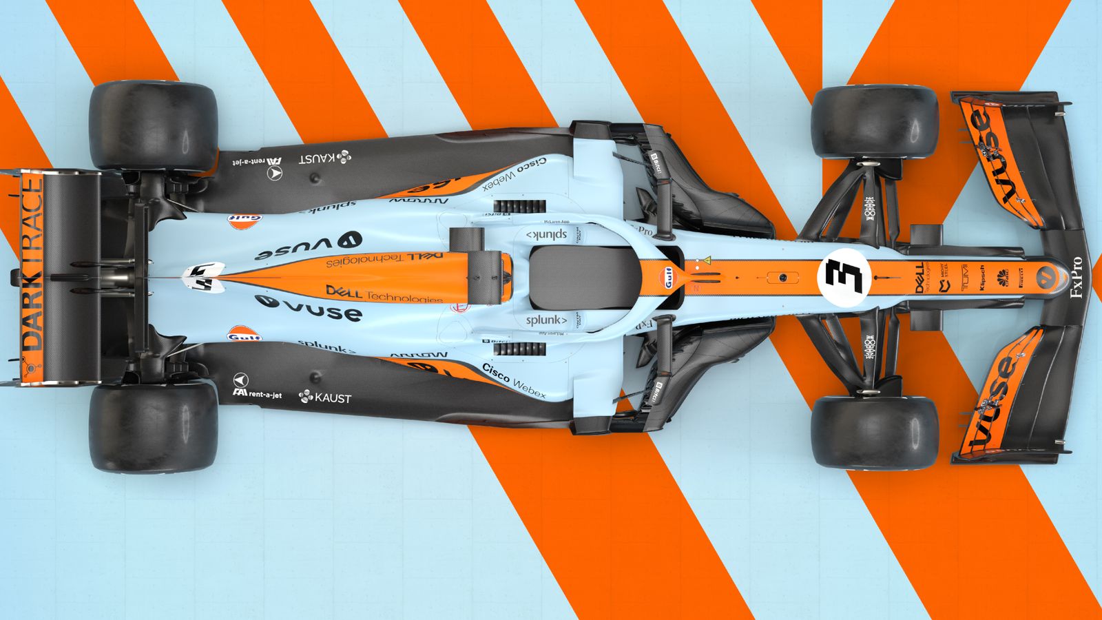 McLaren reveal retro blue and orange Gulf Oil legendary livery for F1 ...