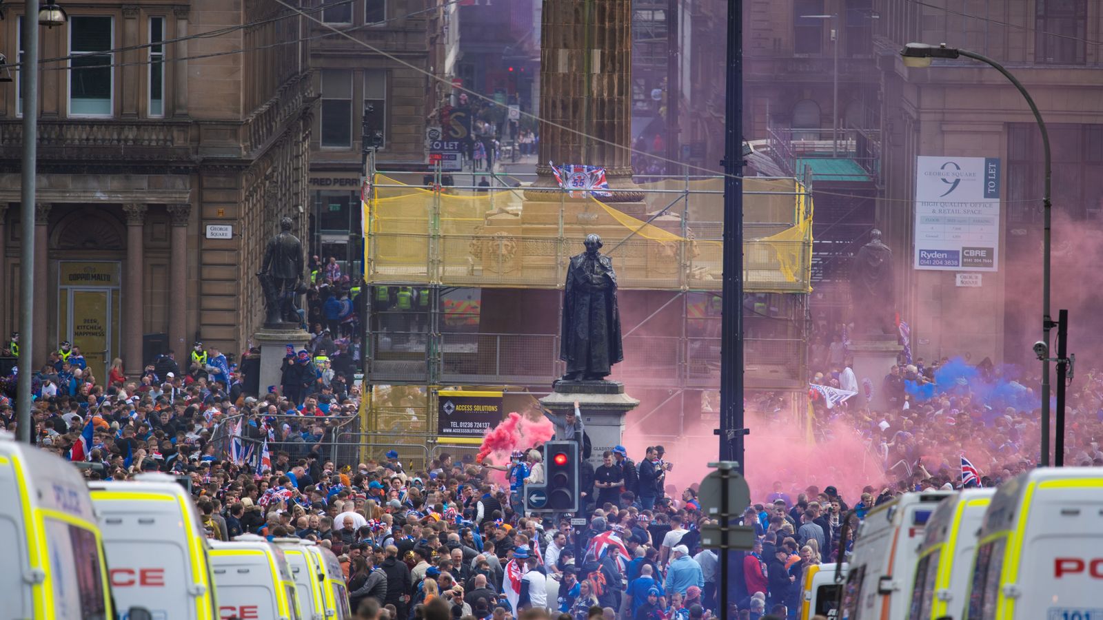 Rangers fan disorder: Police Scotland make two more arrests after title ...