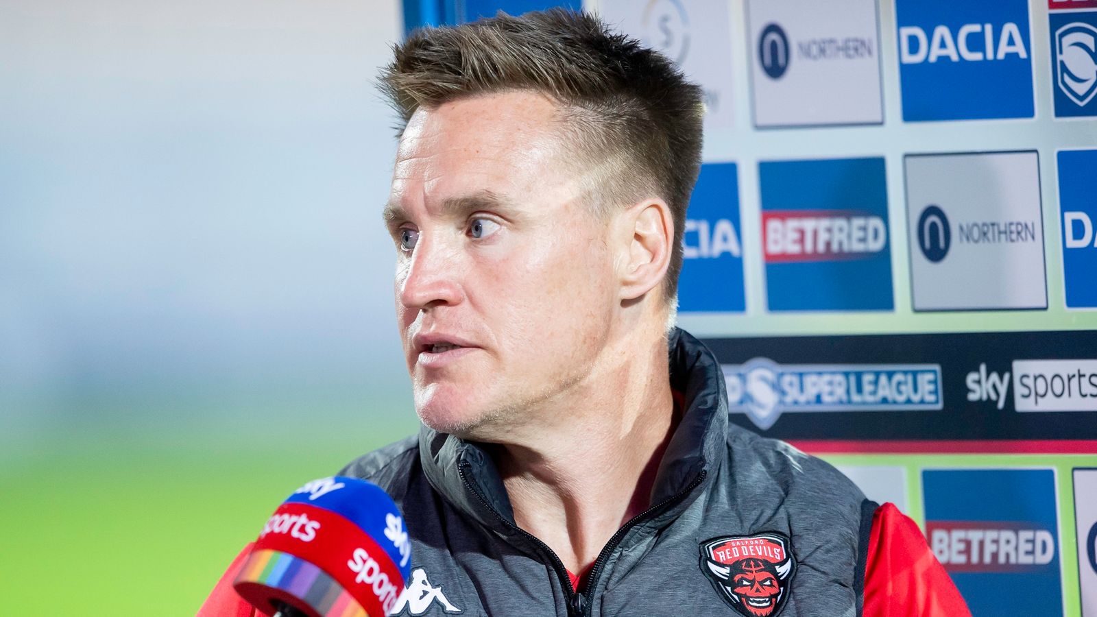 Salford Red Devils coach Richard Marshall has seven players at training ...
