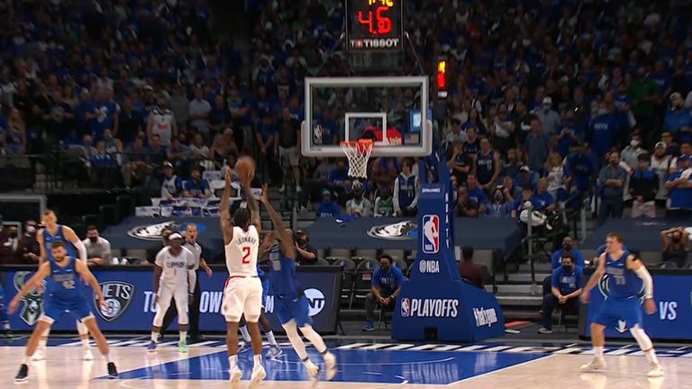 Kawhi hits 'masterpiece' step-back 3 | NBA News | Sky Sports