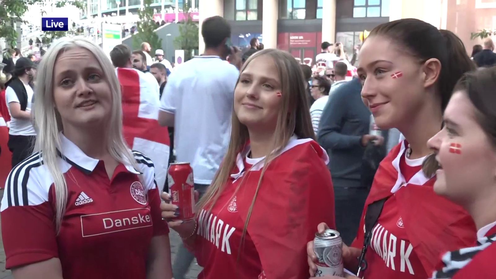 Denmark fans confident of win | Football News | Sky Sports