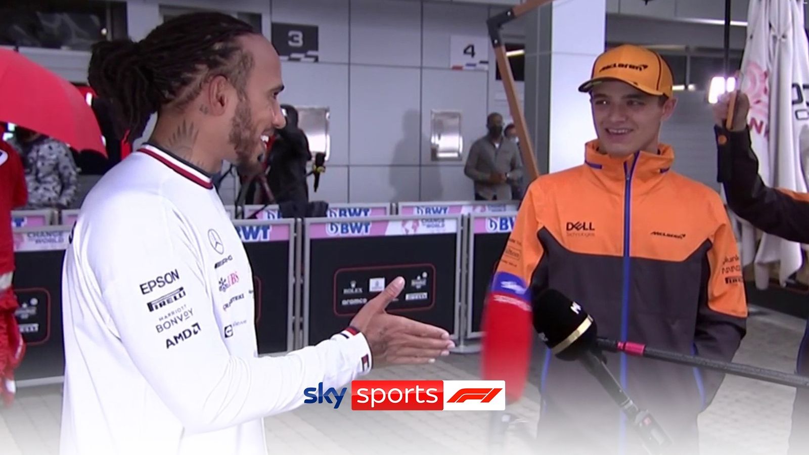 Hamilton, Norris gatecrash each other's interviews! | F1 News | Sky Sports