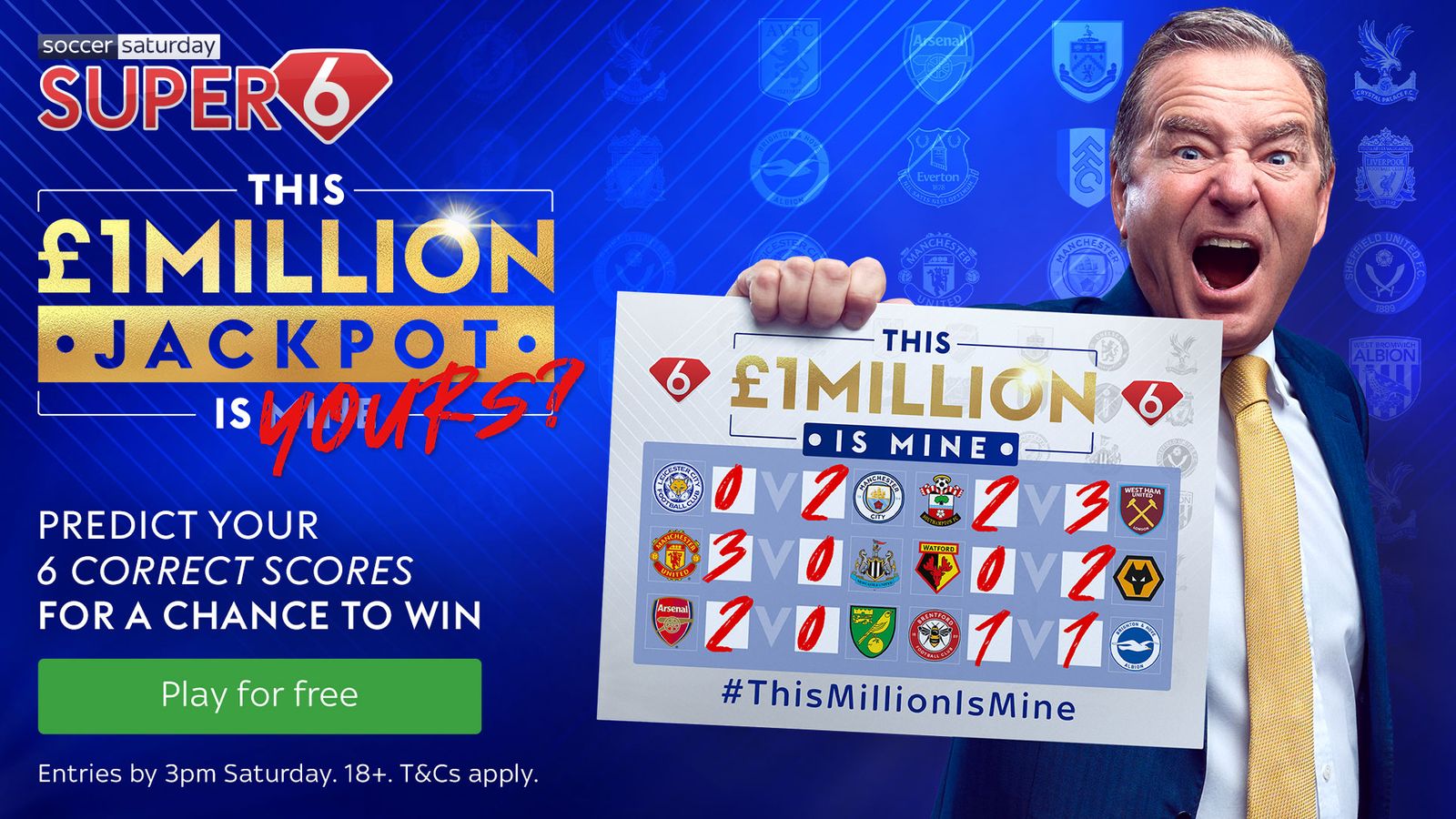 Super 6 Pundit Predictions: £1m jackpot up for grabs! Can Cristiano ...