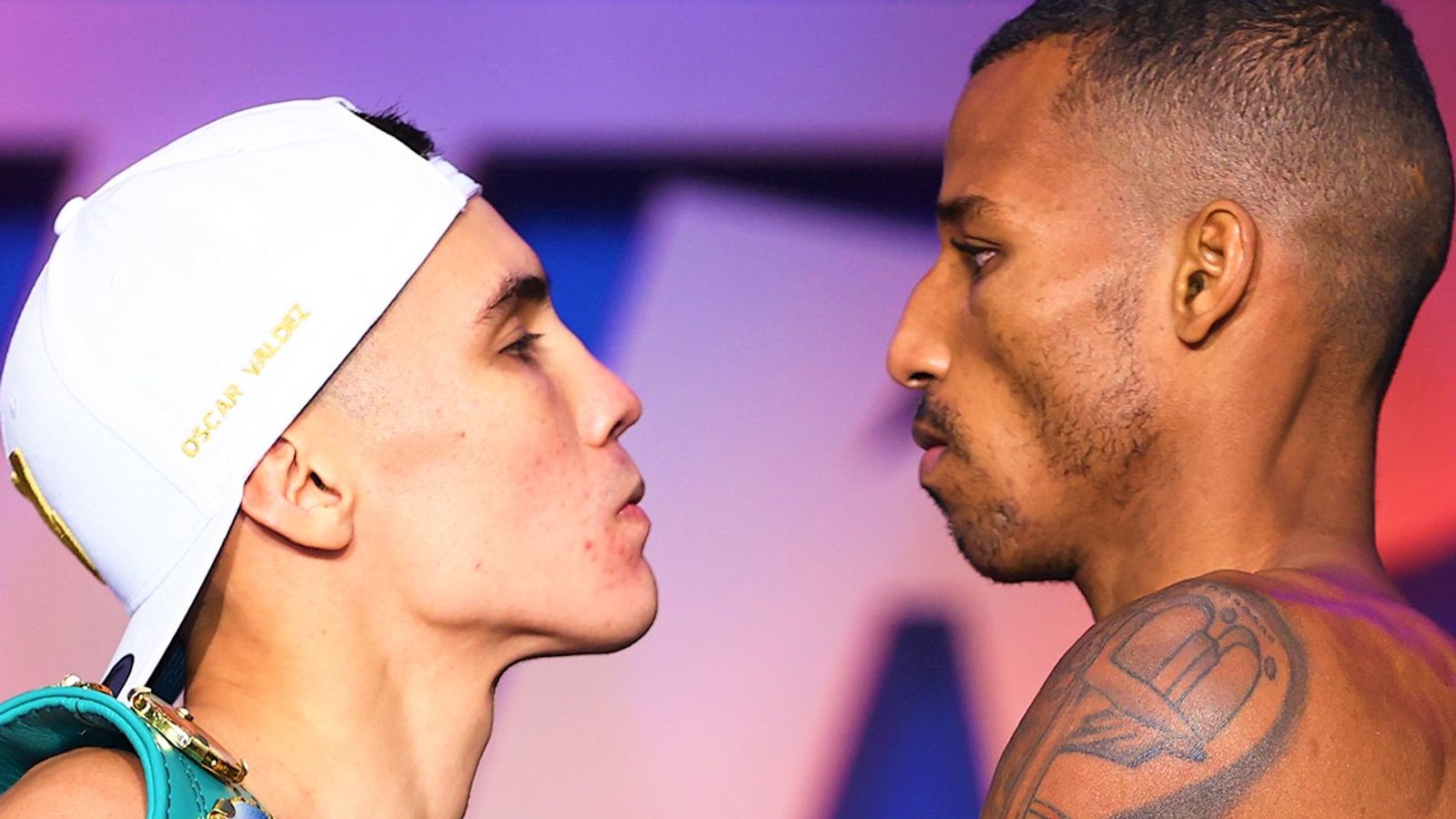 Oscar Valdez glared at Robson Conceicao as they resume their rivalry in ...