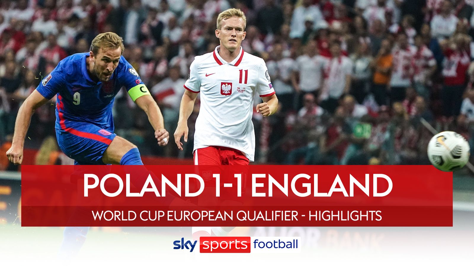 Poland 1 - 1 England - Match Report & Highlights