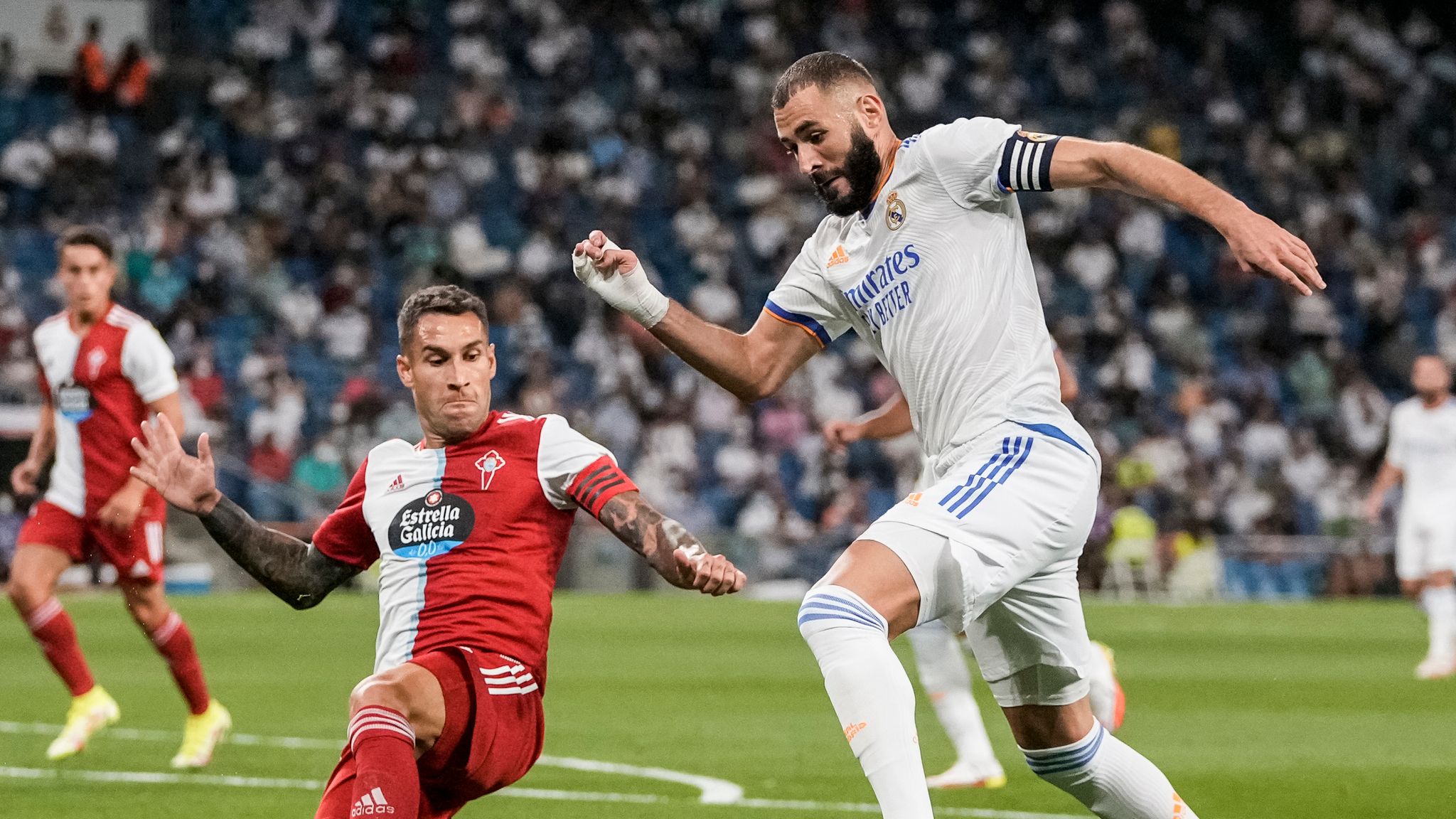 Karim Benzema scores hat-trick as Real Madrid mark Bernabeu return with ...