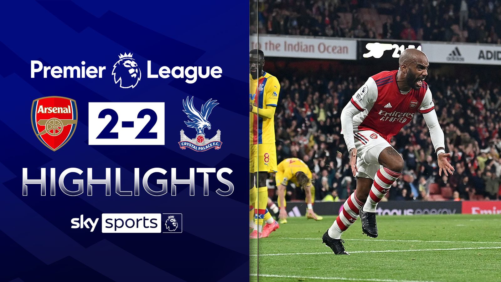Arsenal 2 - 2 C Palace - Match Report & Highlights