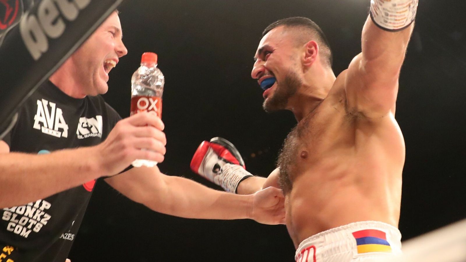 David Avanesyan stopped Liam Taylor in the second round to defend ...