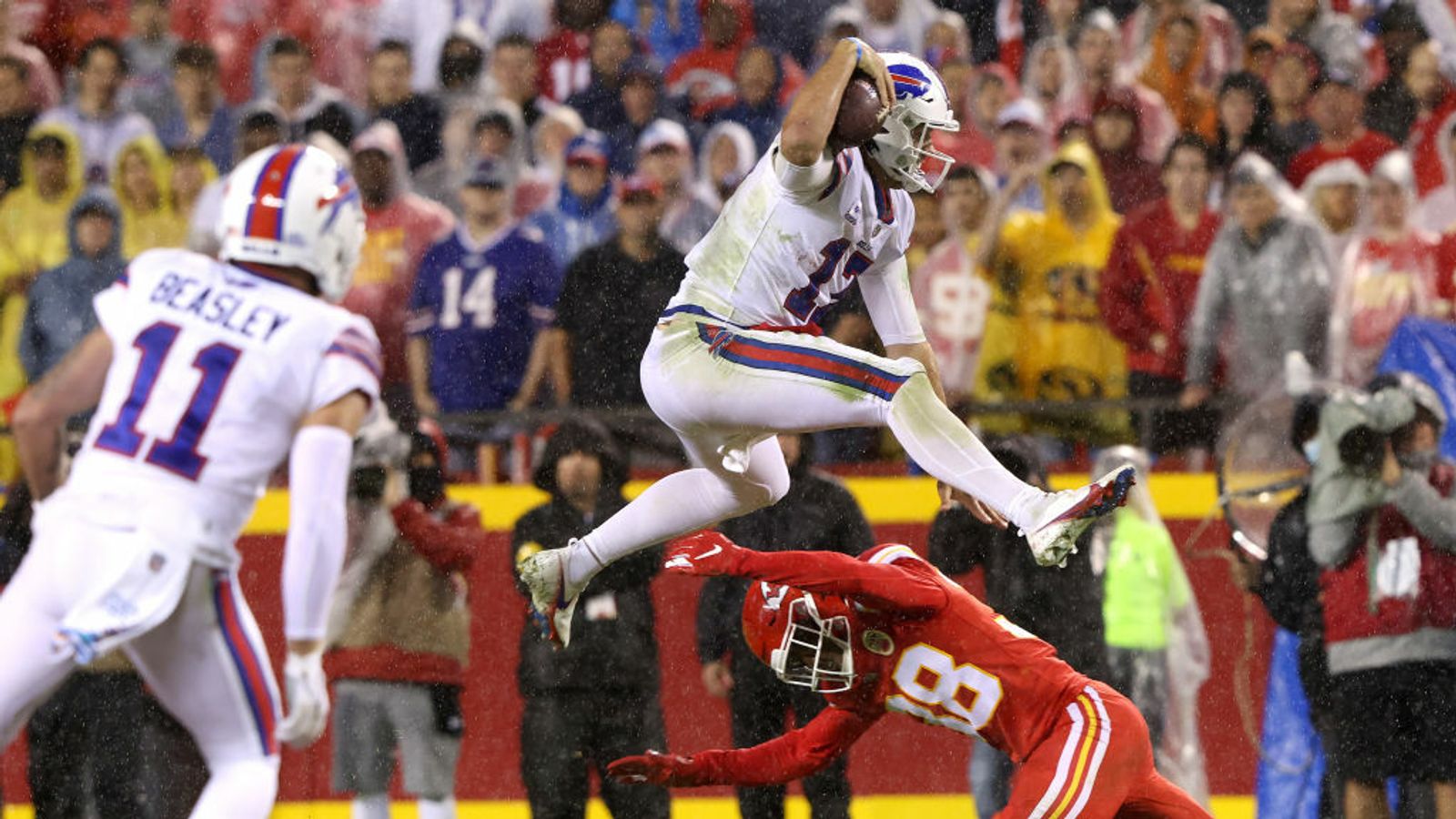 Jumping Josh! Allen hurdles defender! | NFL News | Sky Sports