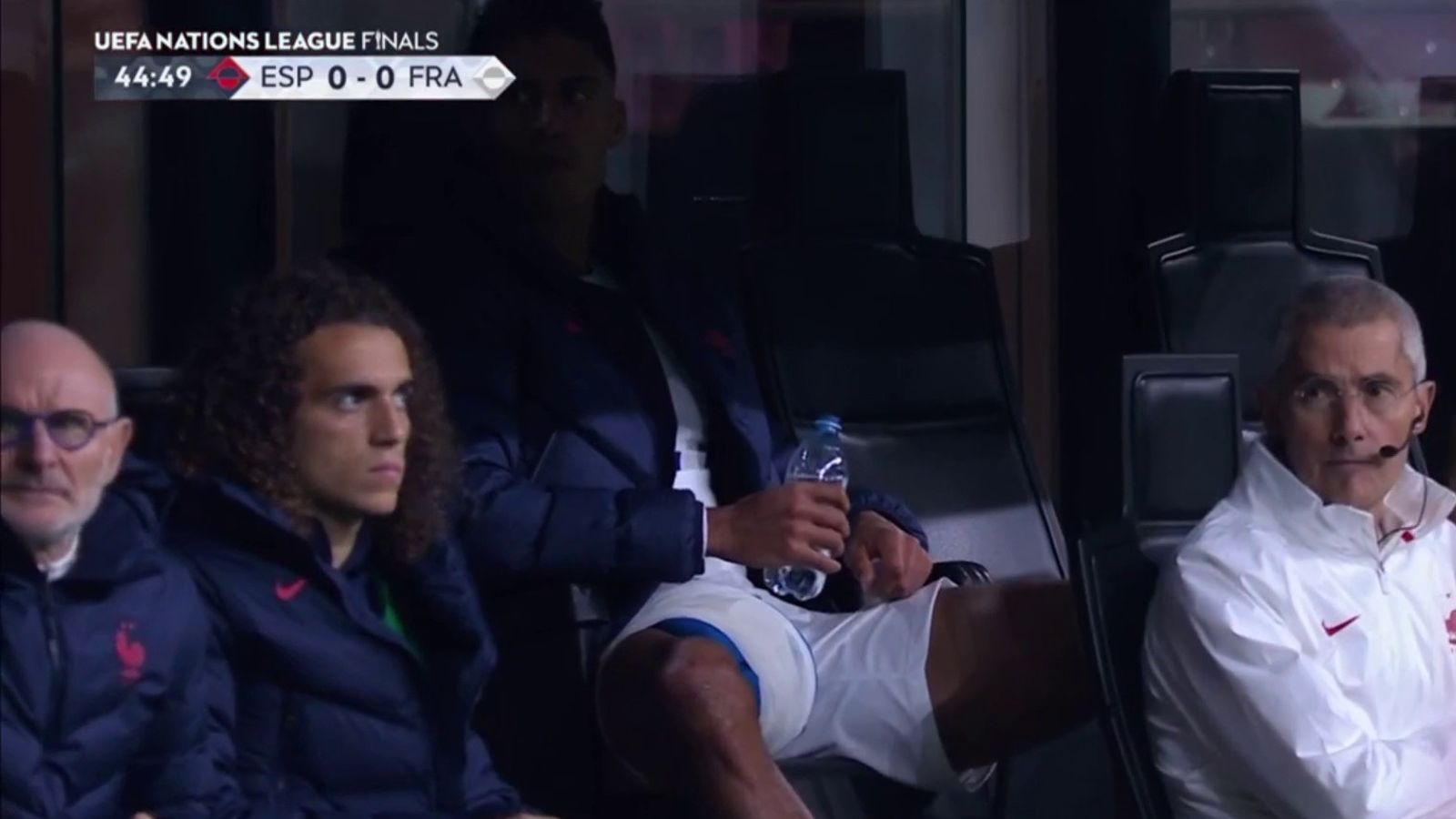 Raphael Varane injury: Man Utd defender hobbles out of UEFA Nations ...