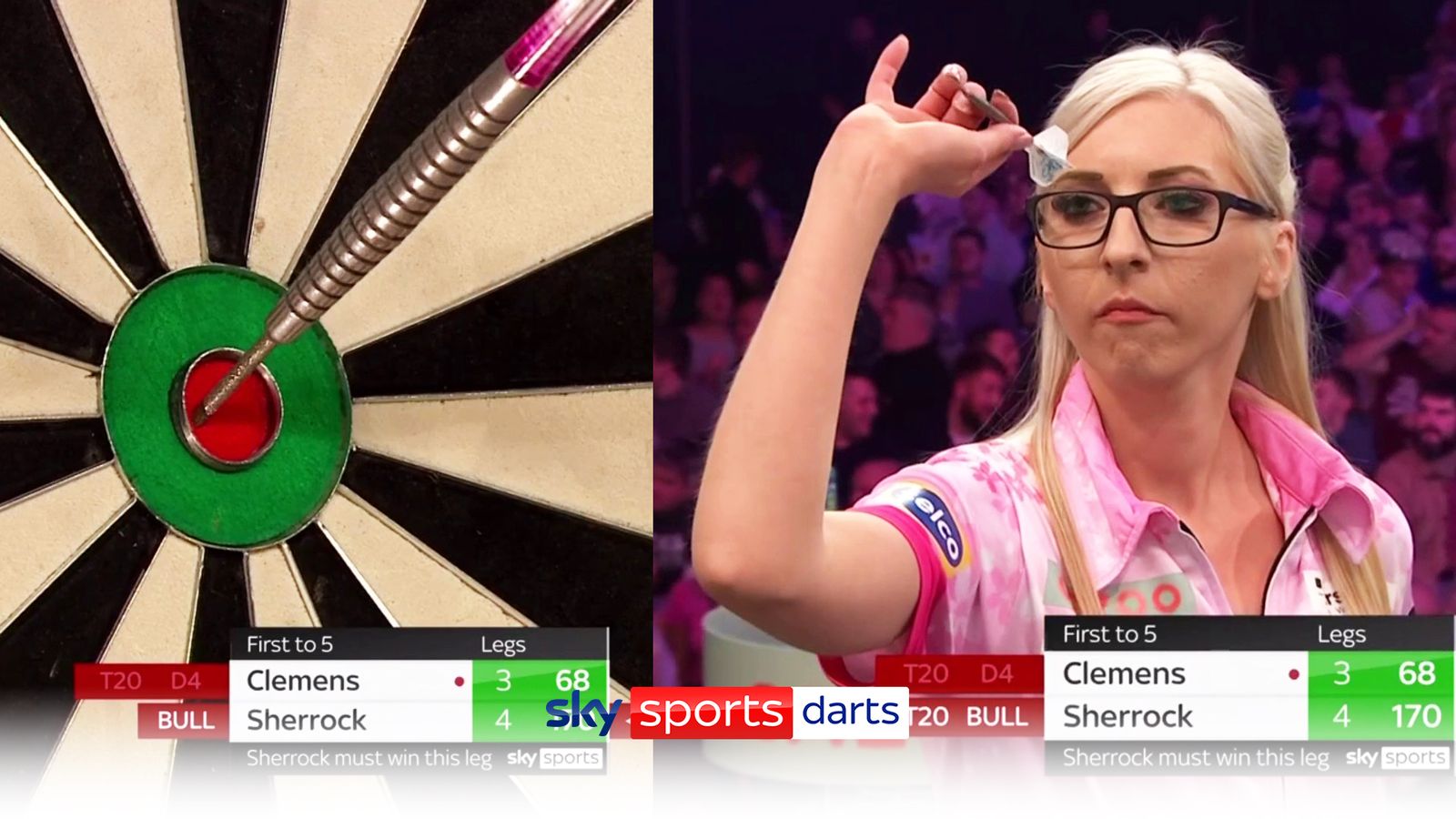 Sensational Fallon Sherrock stuns Gabriel Clemens with 170 finish at ...