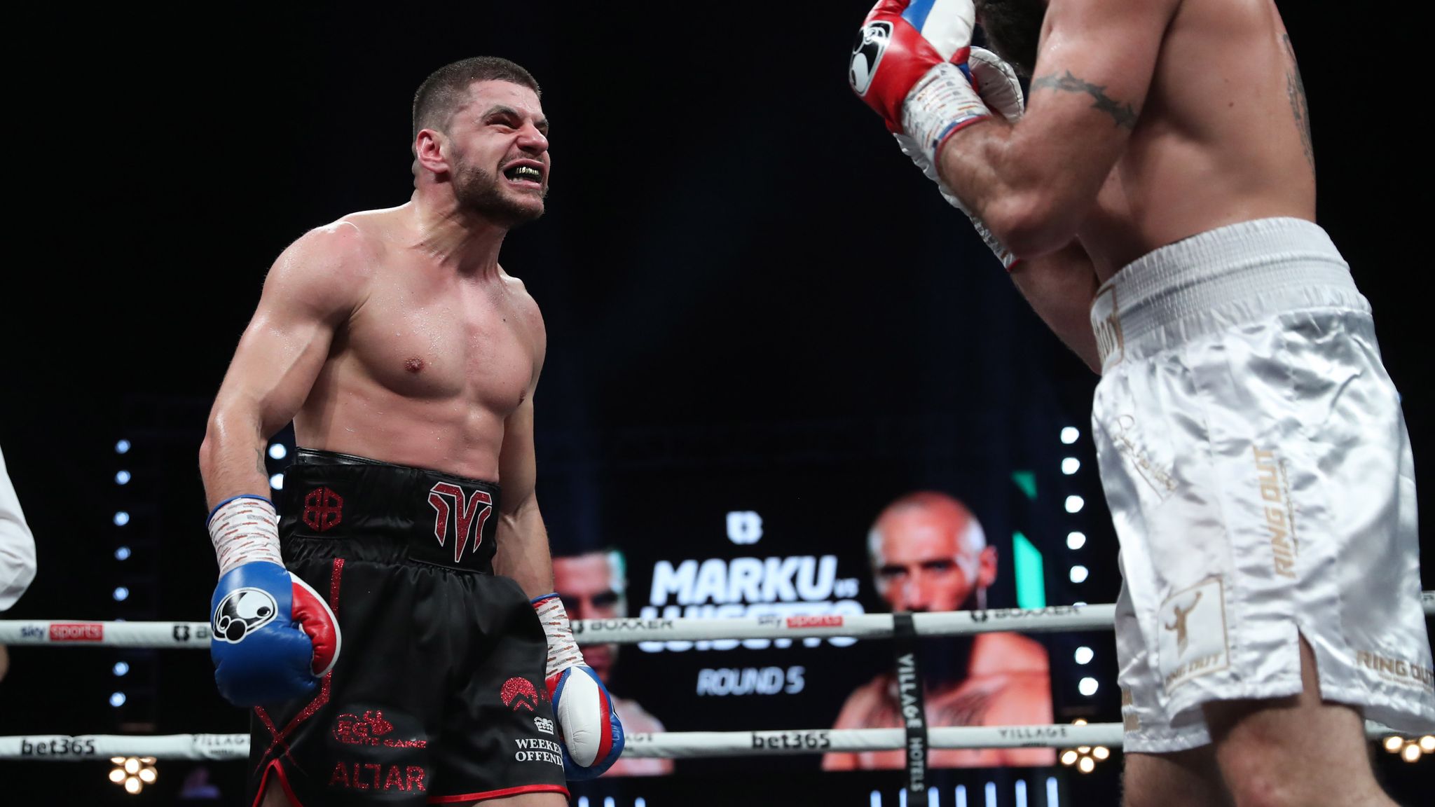 Florian Marku’s rabid ringside fans roared as he extended his ...