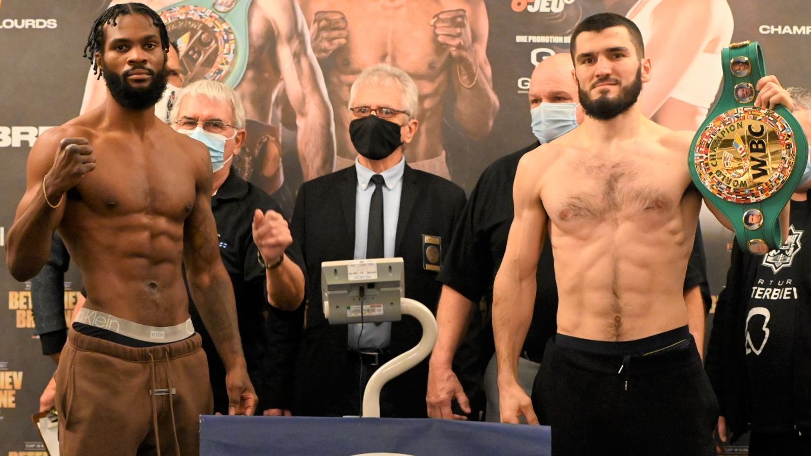 Artur Beterbiev glared at Marcus Browne at their weigh-in amid talk of ...