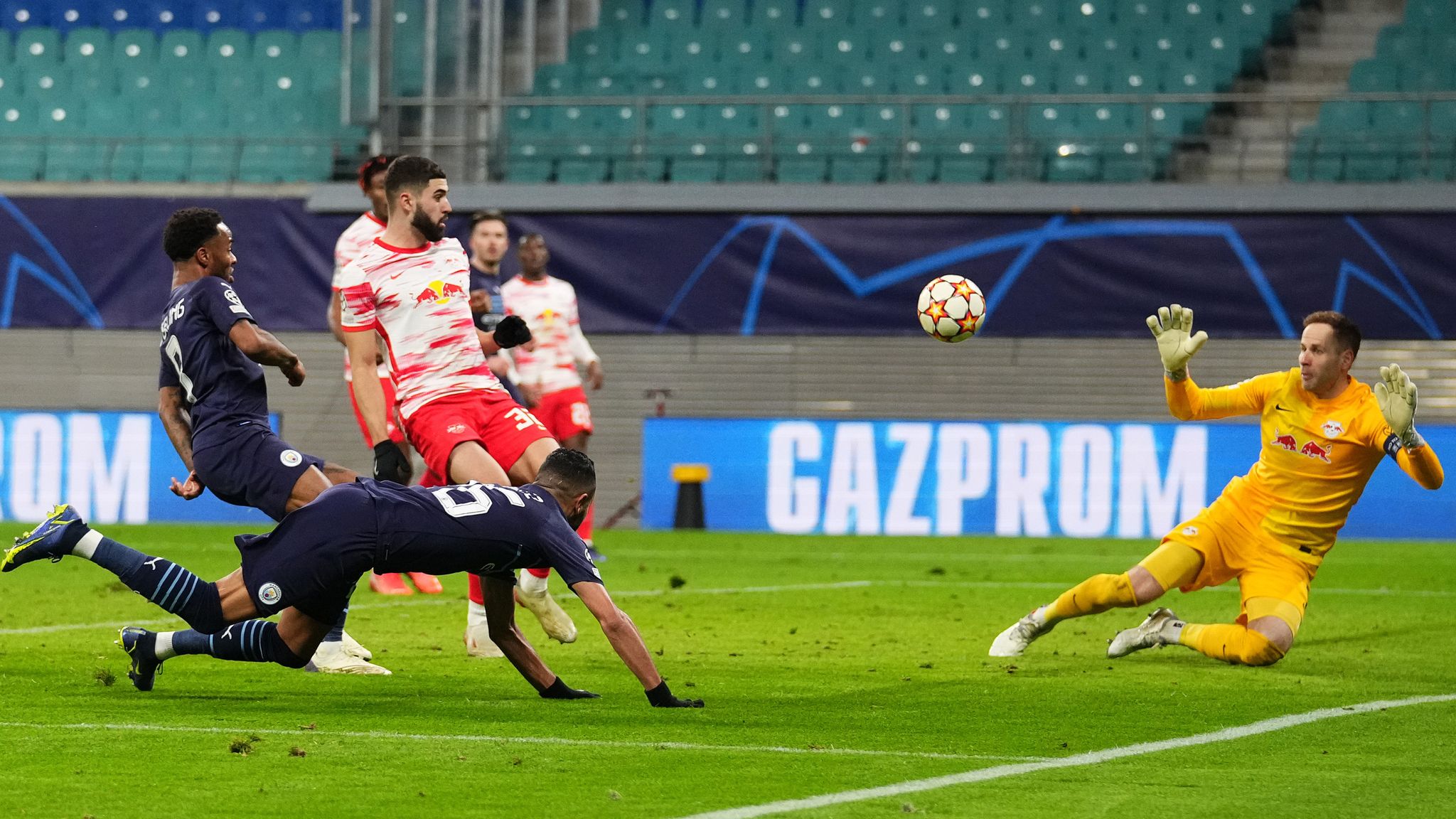 RB Leipzig 2-1 Man City: Kyle Walker sent off as Manchester City beaten ...