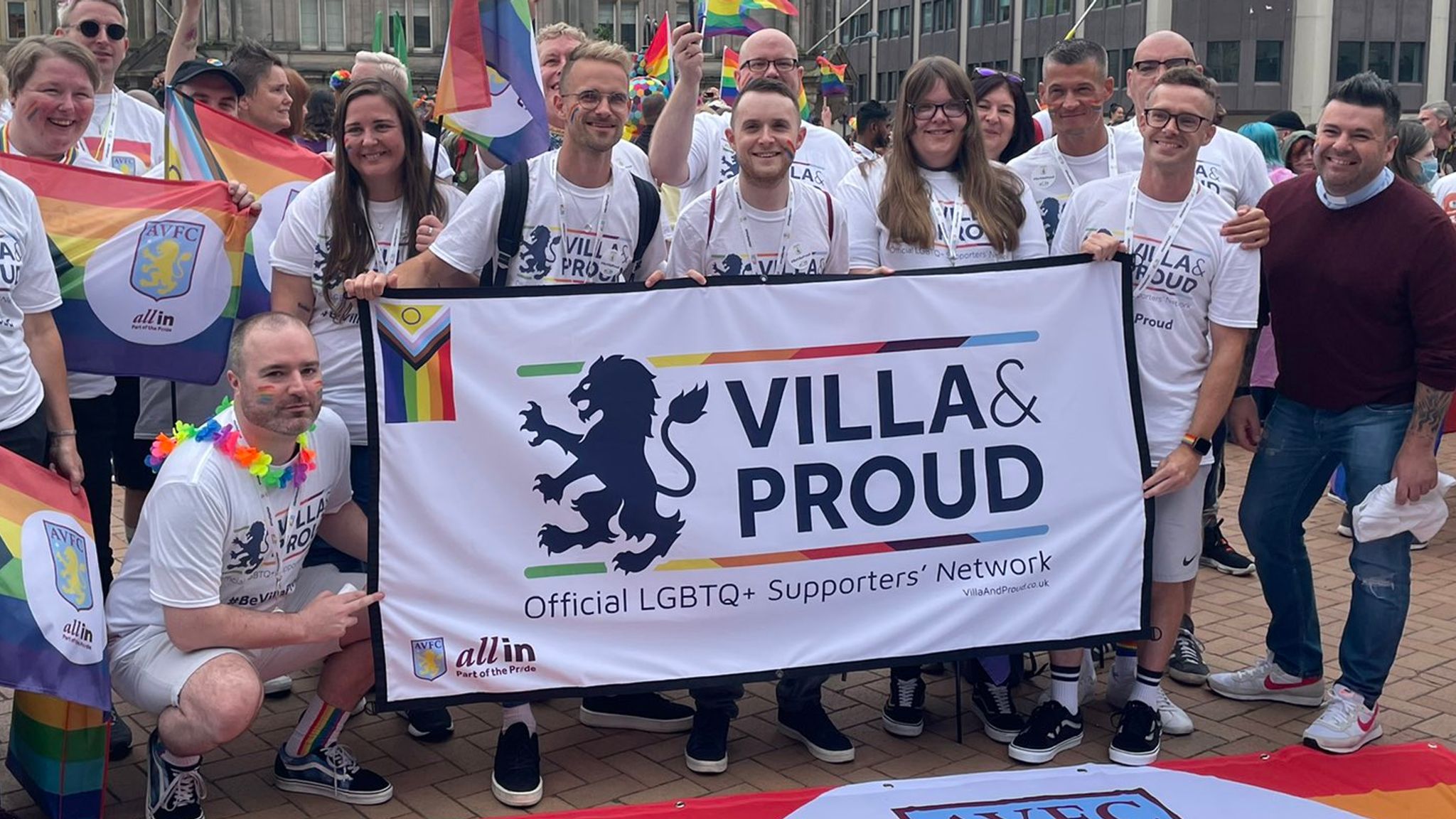 Rainbow Laces: Fans' group Villa & Proud energised by support from ...