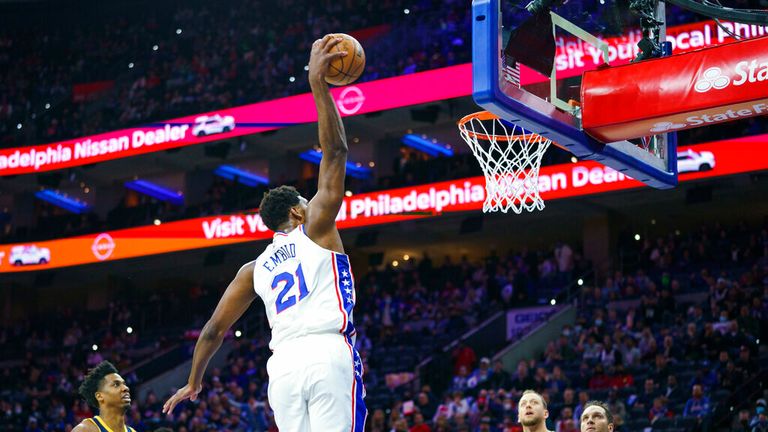 Embiid slams down statement dunk! | NBA News | Sky Sports