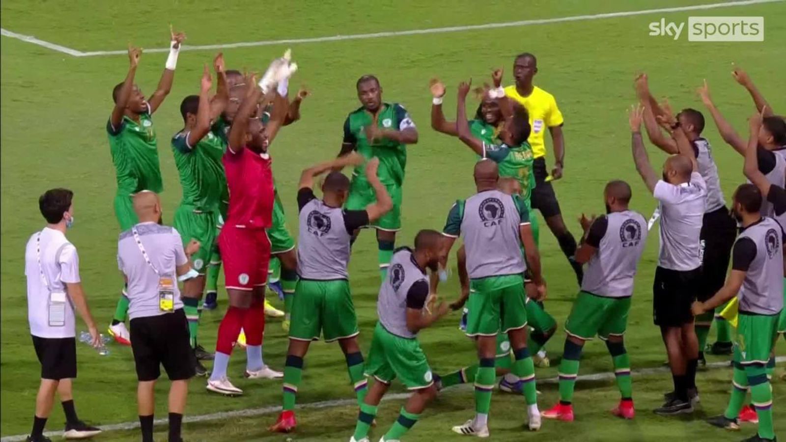 Comoros players enjoy second goal against Ghana | Football News | Sky ...