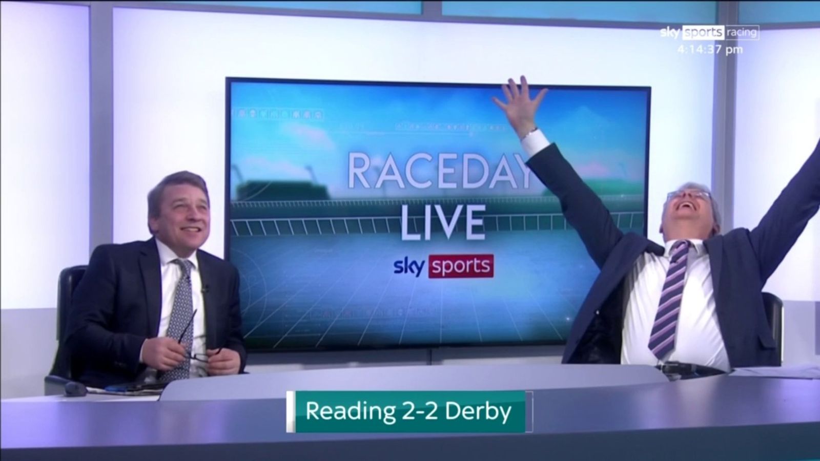 Racing presenter distracted by Derby drama! | Racing News | Sky Sports