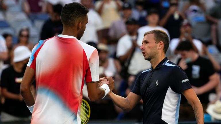 Australian Open: Dan Evans beaten in straight sets by Felix Auger-Aliassime as British singles ...