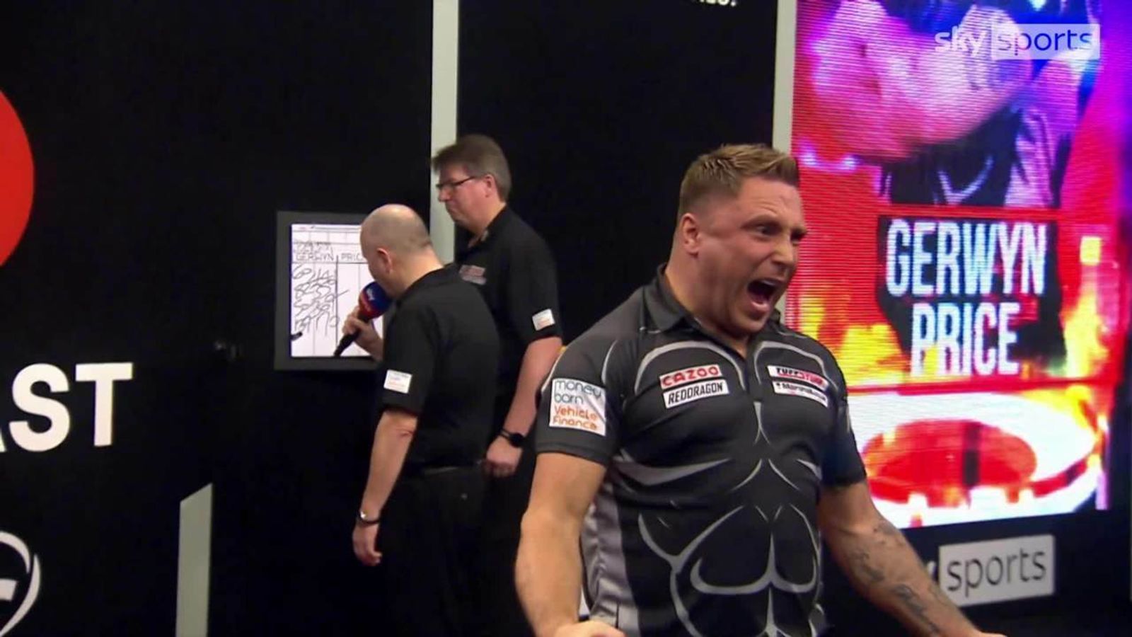 Gerwyn Price wins his Premier League Darts match with The Big Fish ...