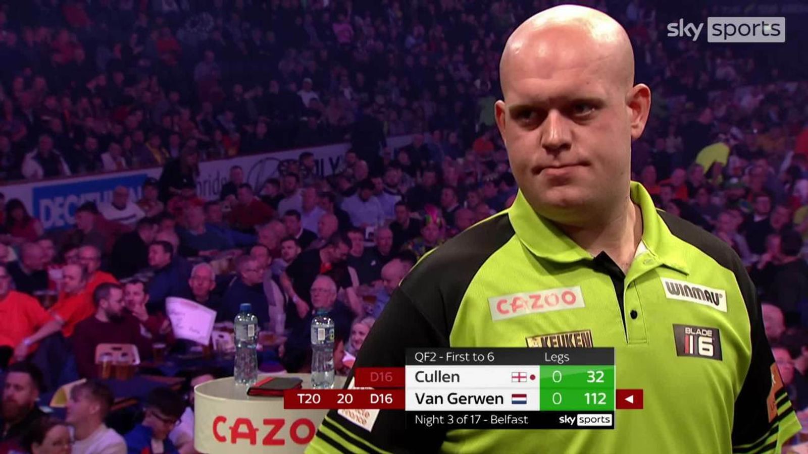 MVG wins opening leg with 112 | Darts News | Sky Sports