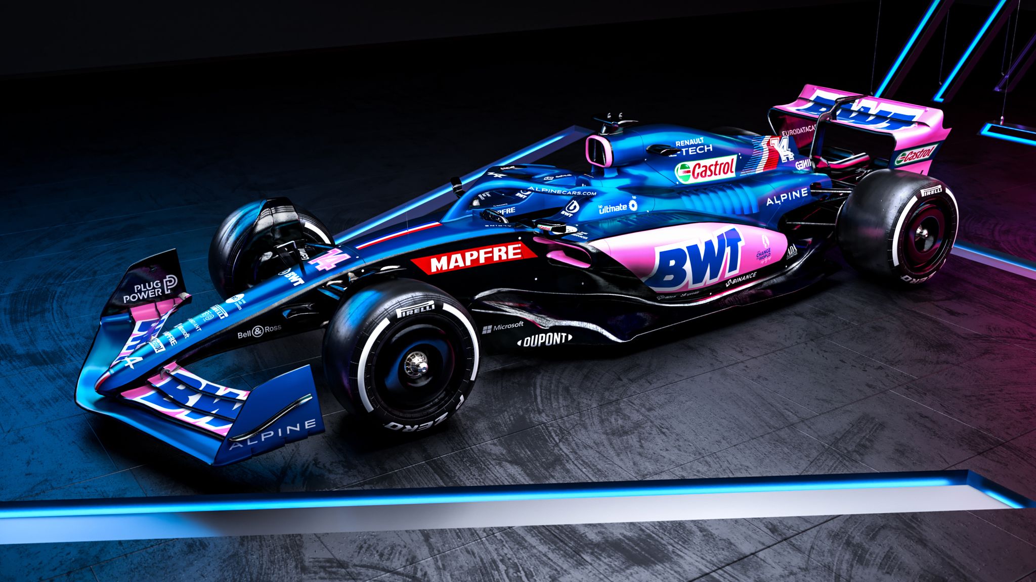 Alpine launch 2022 F1 car: Striking new blue and pink look revealed ...