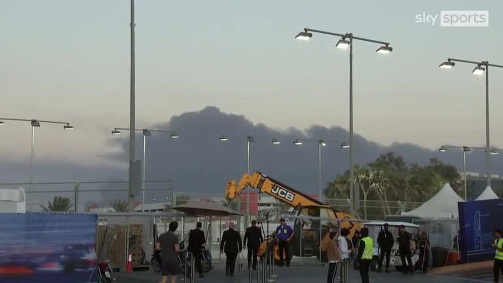 Saudi Grand Prix: Watch moment smoke from fire sweeps the Jeddah ...
