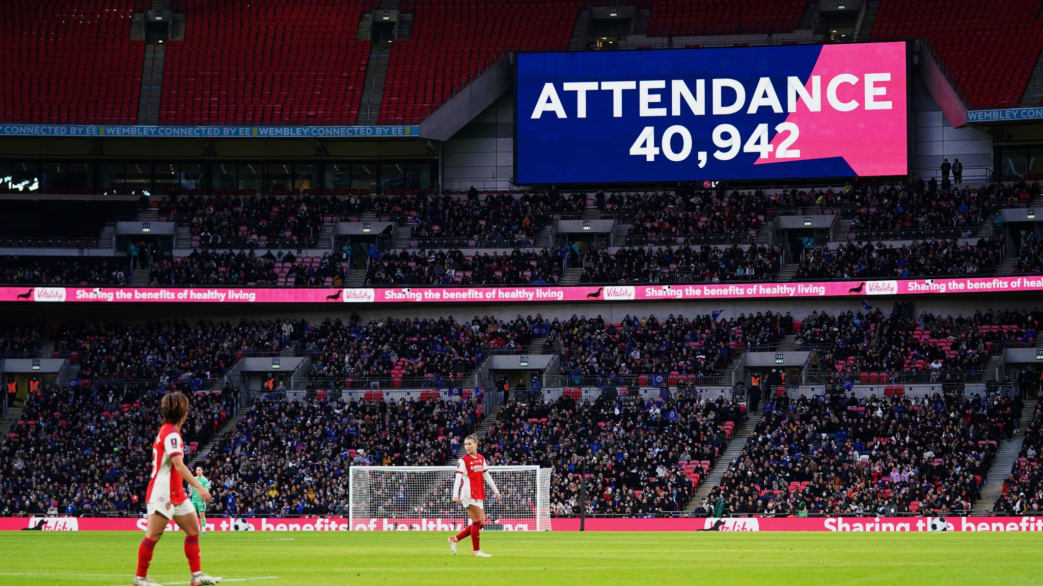 Women's FA Cup final between Chelsea and Manchester United at Wembley ...