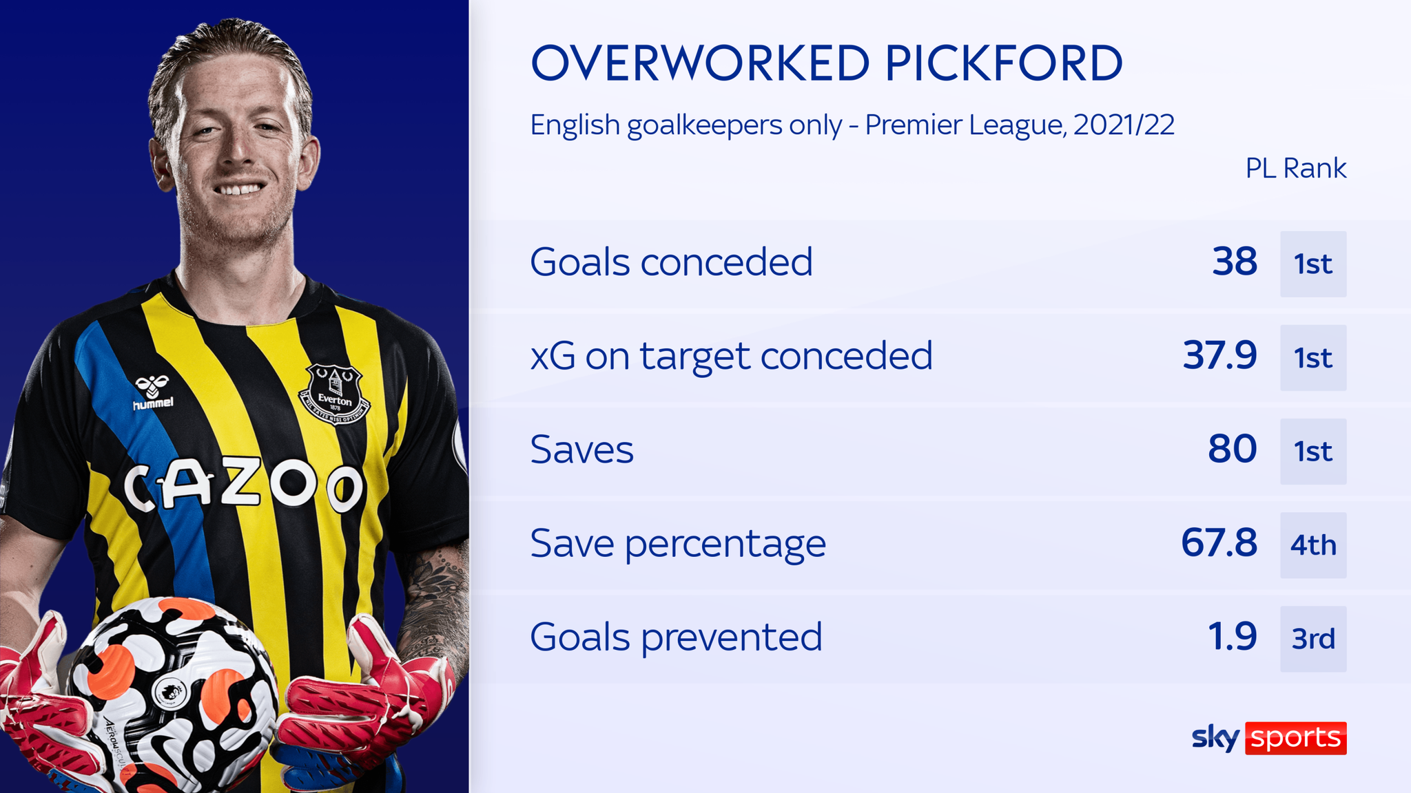 Jordan Pickford exclusive: Everton goalkeeper targeting survival ahead ...