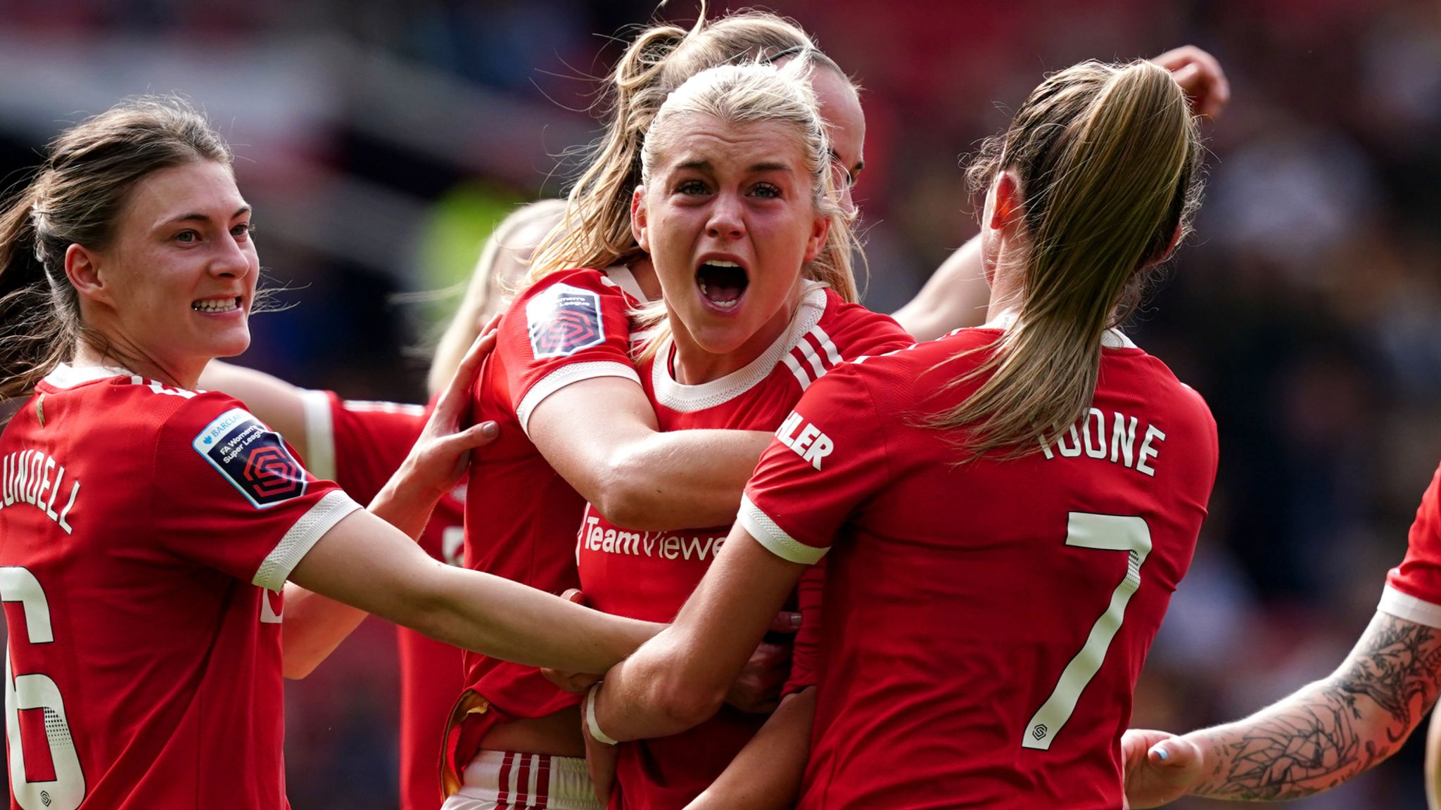 Man Utd Women 3-1 Everton Women: Alessia Russo's double helps Utd win ...