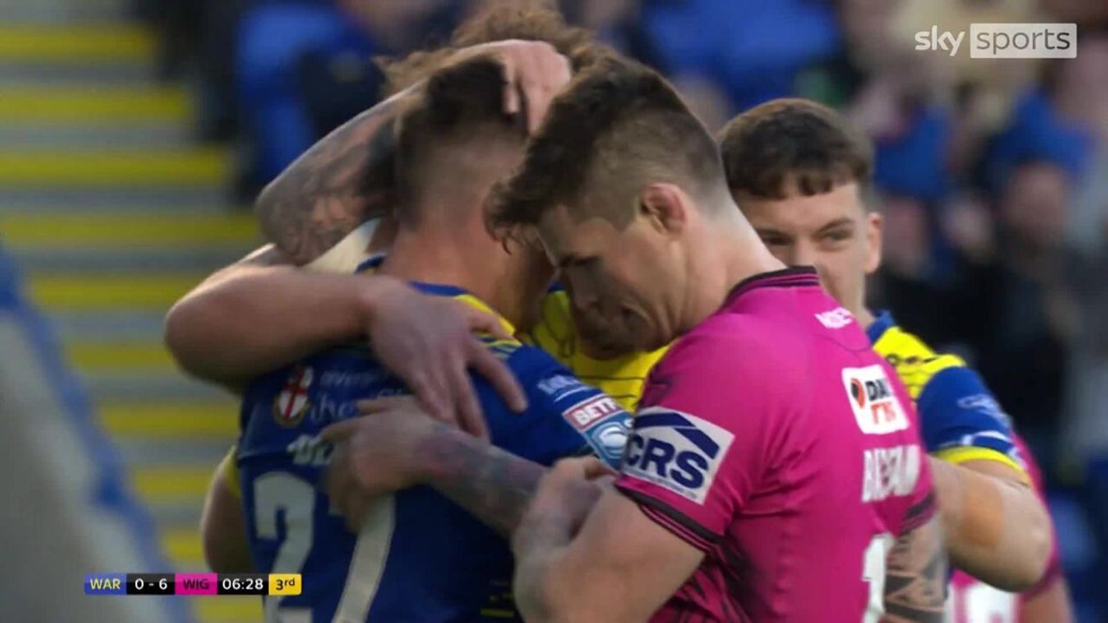 Riley Dean strikes back for Warrington Wolves | Rugby League News | Sky ...