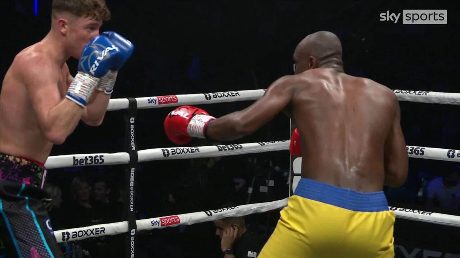 Brad Rea knocks down Lukasz Ndafoluma en route to points win which ...