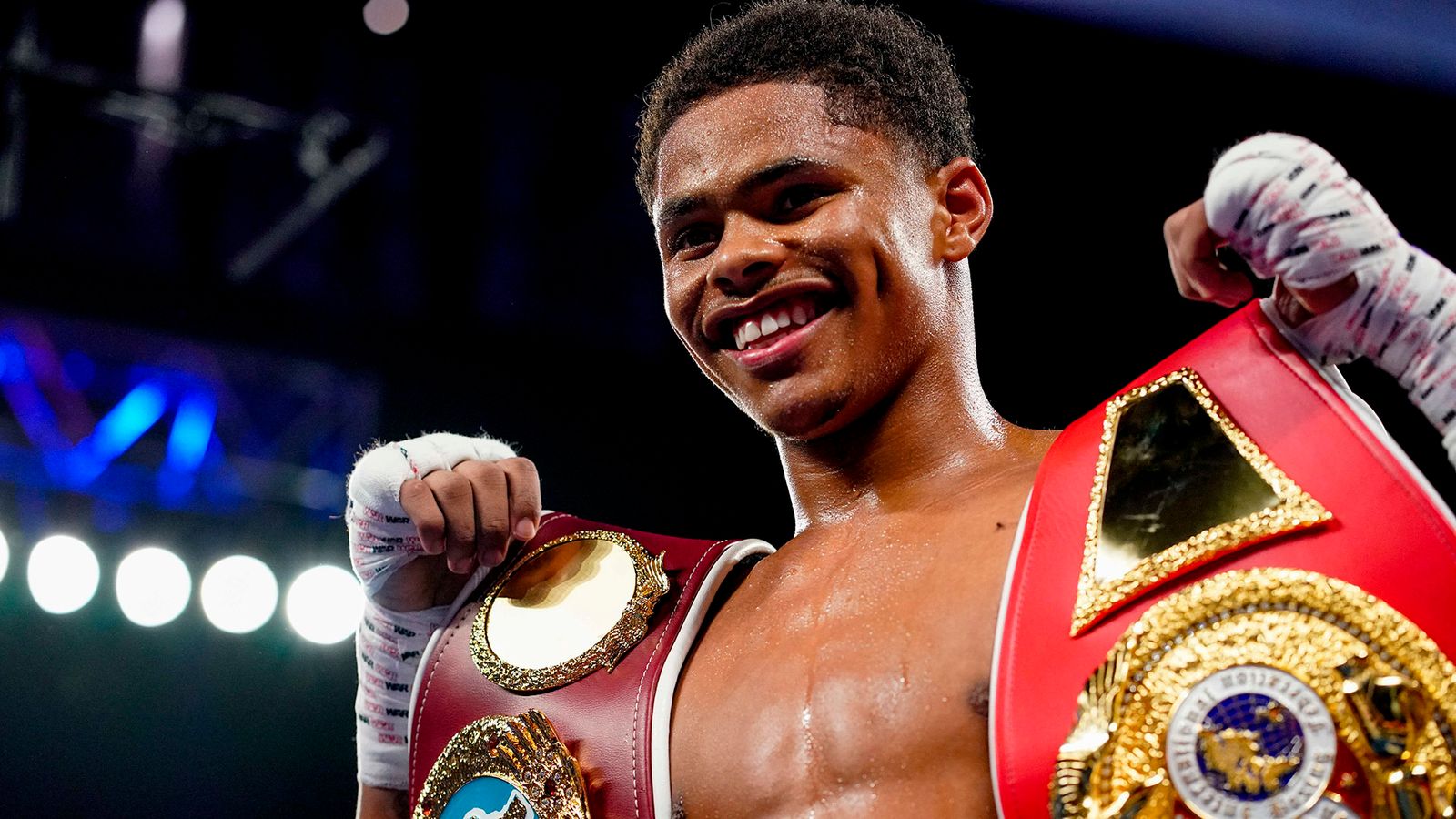 Shakur Stevenson loses world titles after weighing in over super ...