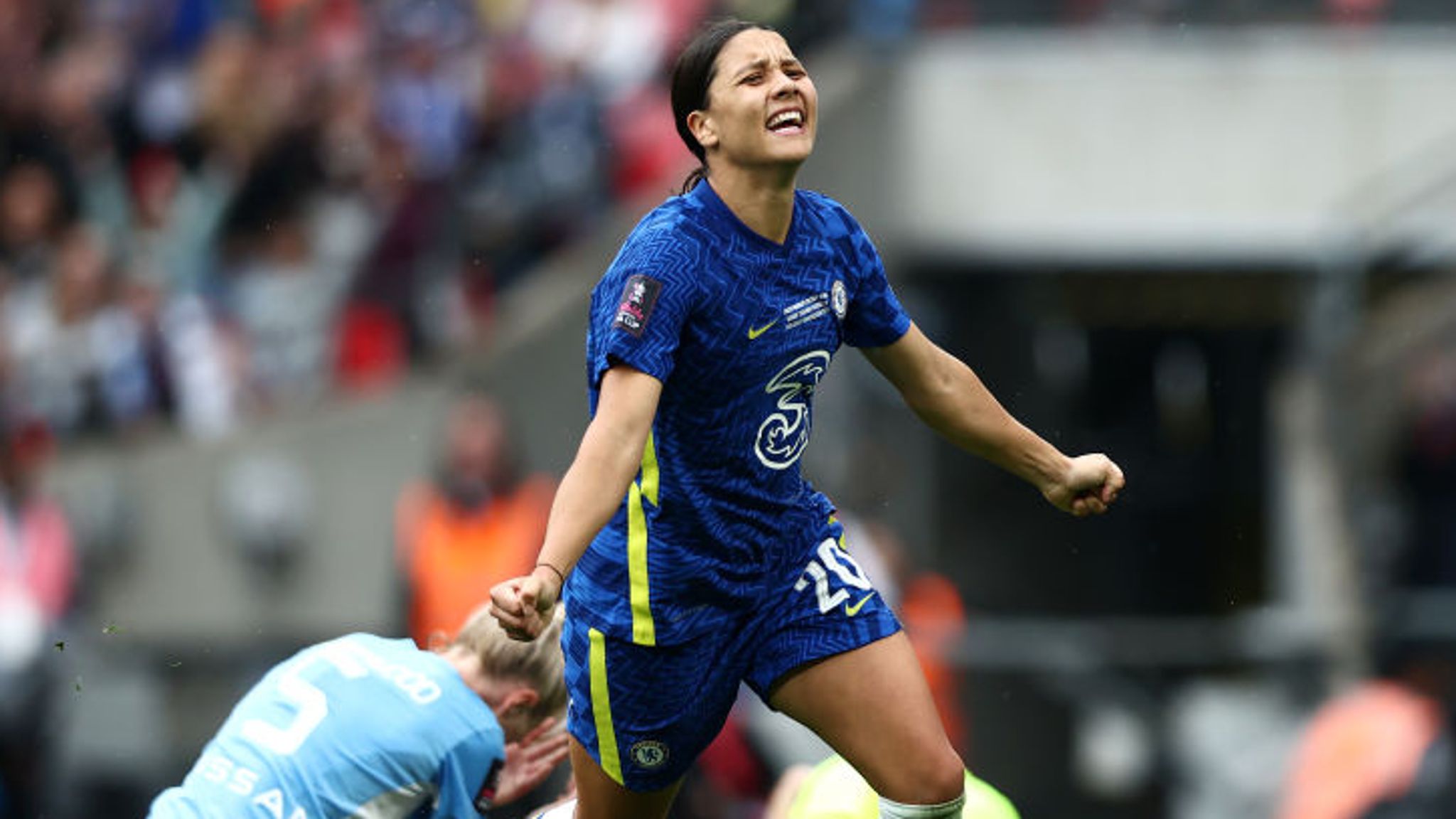 Chelsea 3-2 Man City (AET): Sam Kerr double helps Blues to Women's FA ...