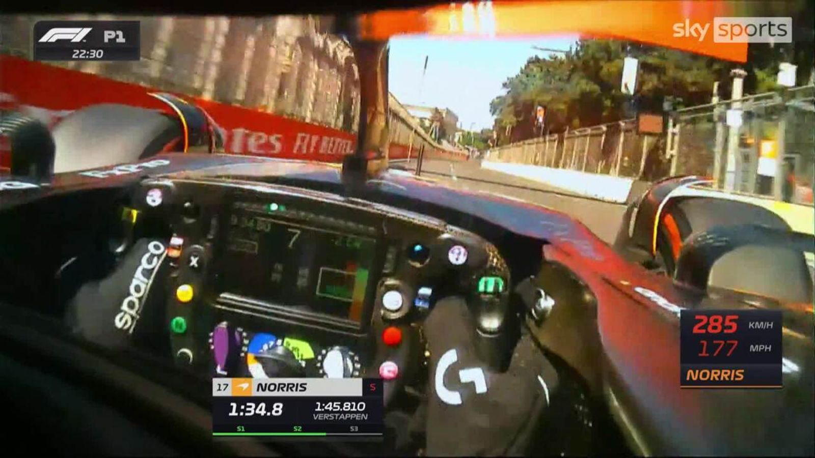Helmet cam: Lando Norris's outstanding onboard camera | F1 News | Sky ...