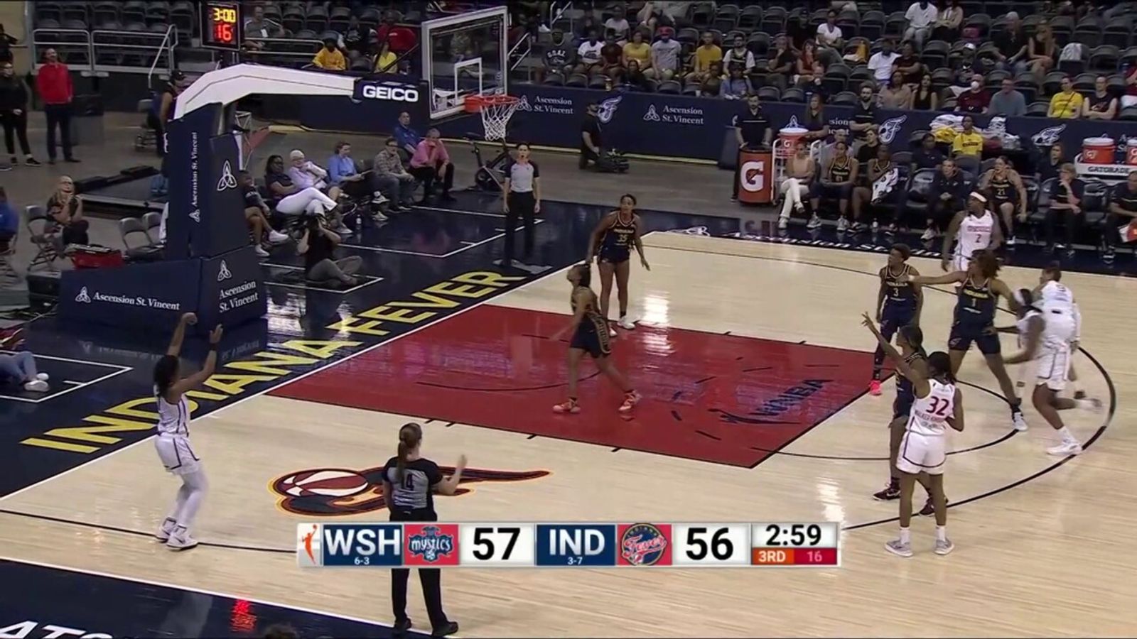 Indiana Fever 75-87 Washington Mystics | WNBA highlights | NBA News ...
