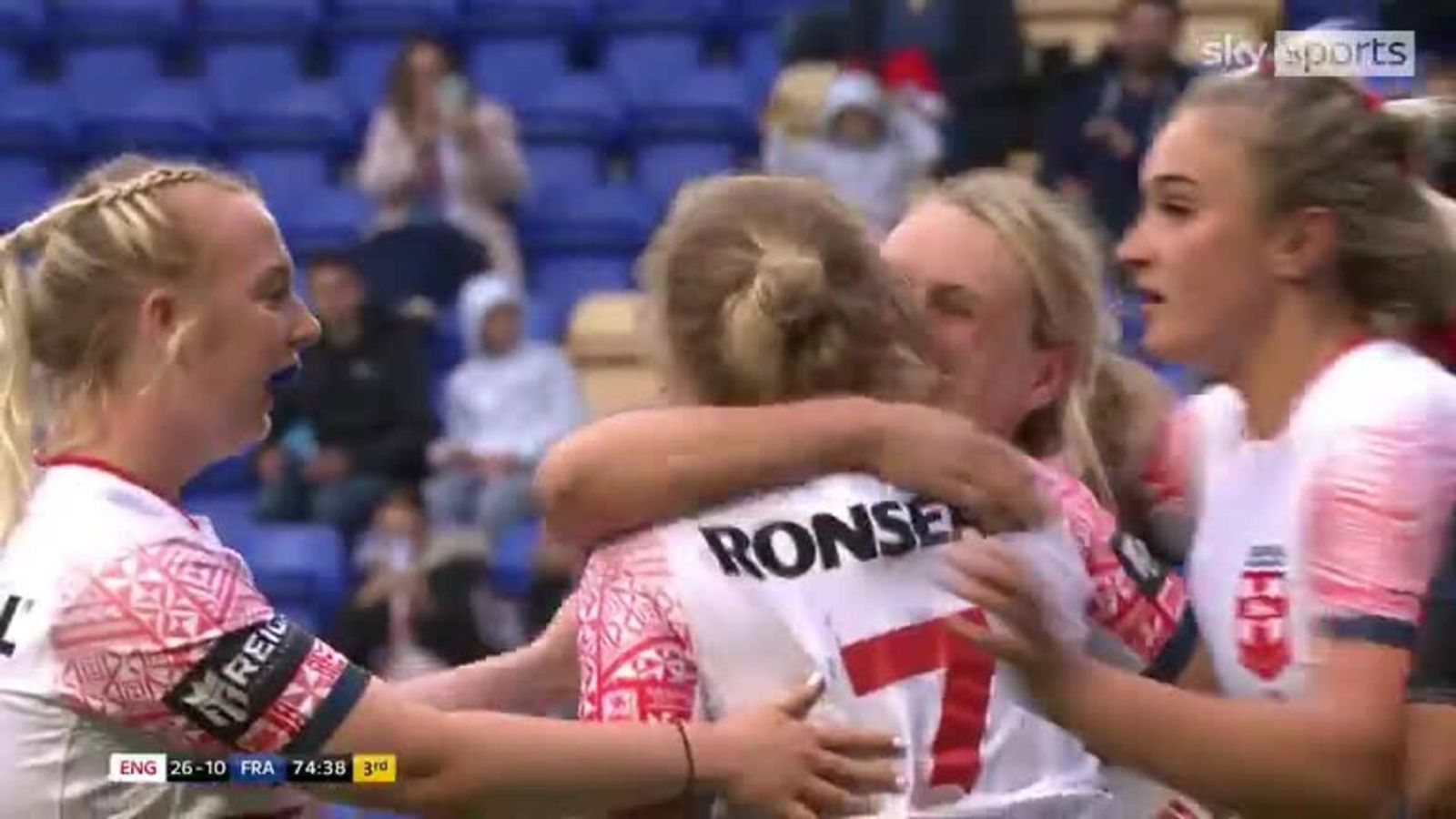 Georgia Roche runs through for her second for England! | Rugby League ...