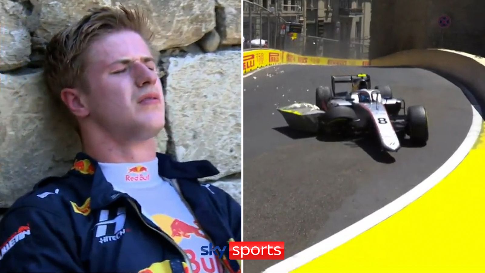 Juri Vips crashes out from the lead in F2 feature race! | F1 News | Sky ...