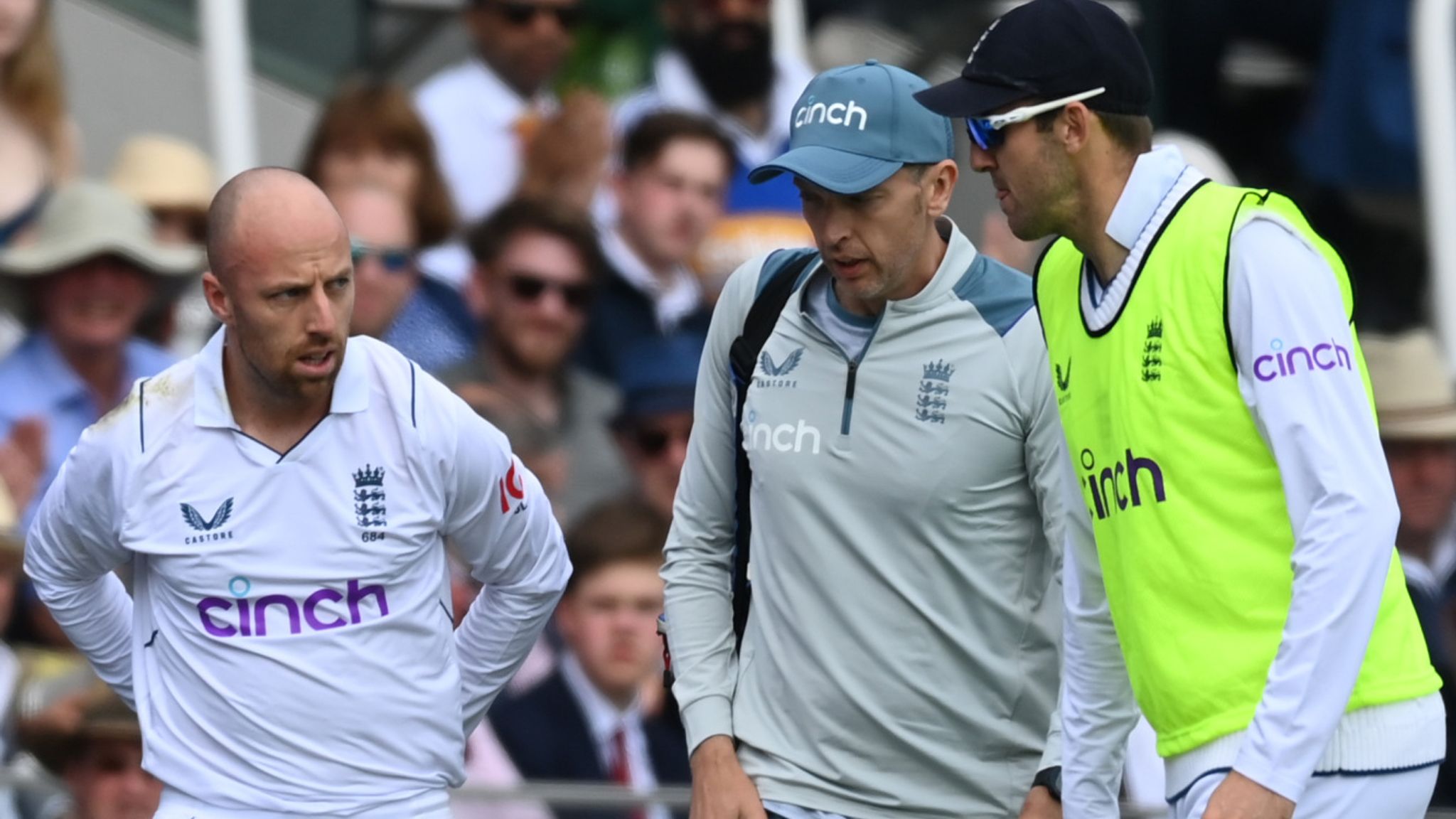 England spinner Jack Leach out of first Test due to concussion symptoms ...