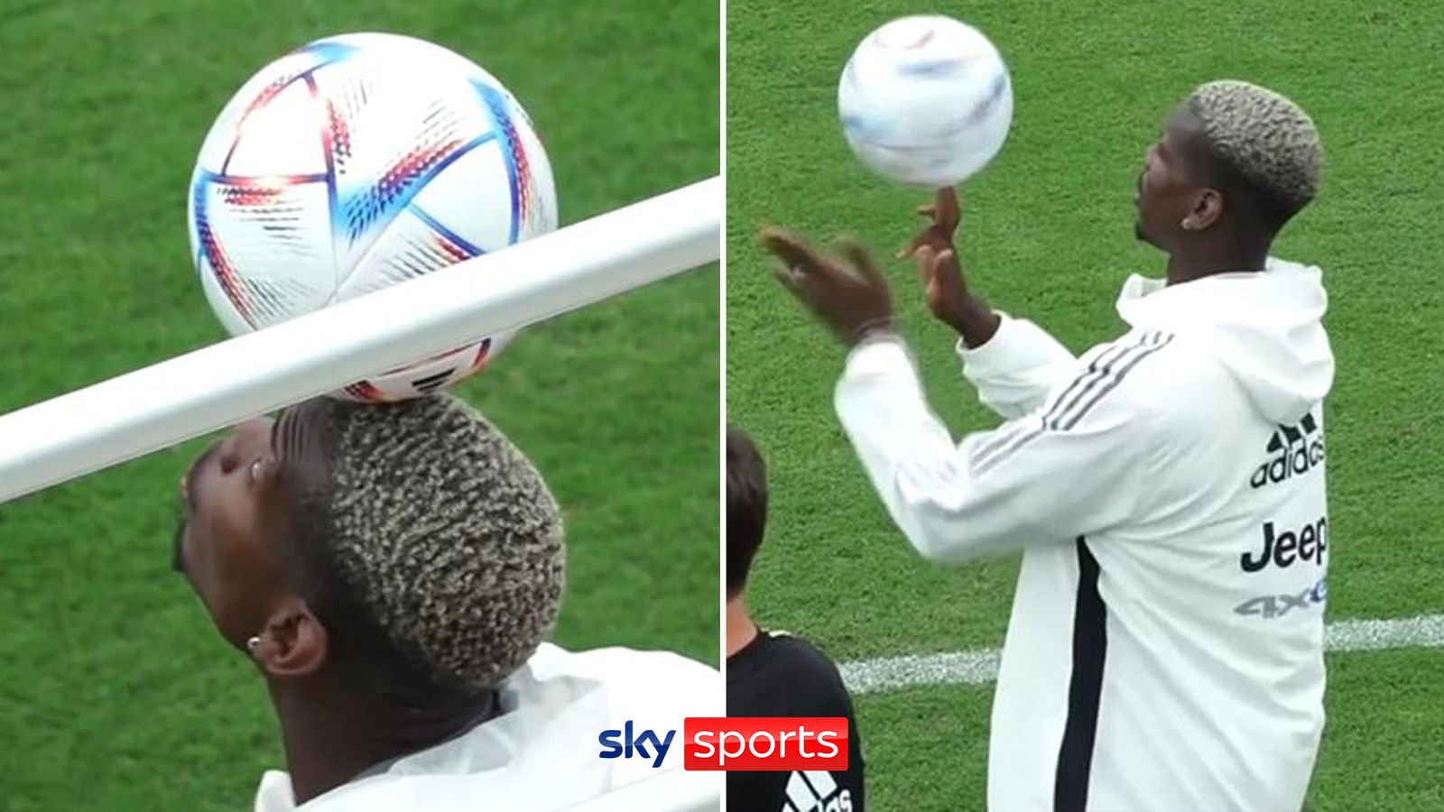 Paul Pogba: Juventus midfielder shows off tricks on sideline at ...